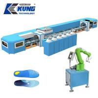 China Automatic PU Insole Pouring Machine with 96-Station, 48-Mold-Tray Continuous Production Line for sale
