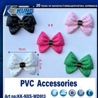 China Cute Cartoon Bow PVC Shoe Ornaments Various Styles Bowknot Decorations For Footwear for sale