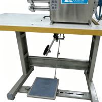China 220V / 50HZ 0.55KW Elasticator Shoe Machine with Foot Pedal Control for Shoe Upper Elastic Gathering and Collar Ruffling for sale
