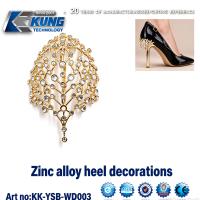 China Zinc Alloy Crystal Rhinestone Heel Decorations for Ladies Wedding High Heels for sale