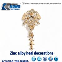 China Zinc Alloy Crystal Rhinestone Heel Decorations for Ladies Wedding High Heels for sale