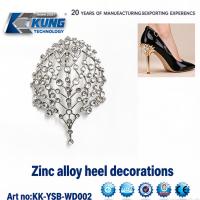 China Zinc Alloy Crystal Rhinestone Heel Decorations for Ladies Wedding High Heels for sale