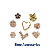 China Bow Flower Rhinestone Plated Zinc Alloy Women Shoe Ornament Accessories for sale
