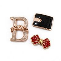 China Bow Flower Rhinestone Plated Zinc Alloy Women Shoe Ornament Accessories for sale