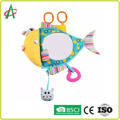 China BSCI Plush Books For Babies 23.5x35cm Fish Shape With Mirror for sale