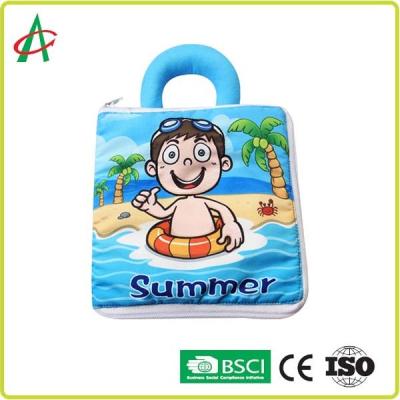 China CPSIA Cotton Baby Rag Books , 25cm Cloth Books For Infants for sale