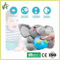 China 23.9cm Cuddle Stuffed Animals , OEM Talking Elephant Plush Toy With Music for sale