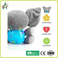 China 23.9cm Cuddle Stuffed Animals , OEM Talking Elephant Plush Toy With Music for sale