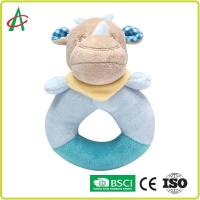 China ASTM L8.5cm Baby Plush Rattle For Hand Grab And Shake for sale