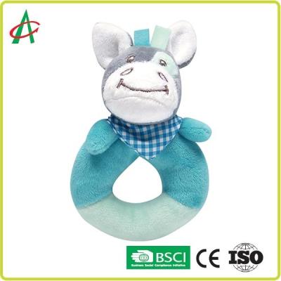 China Vivid Animal Baby Plush Rattle Hand Grab shake With Sound ISO9001 certificate for sale