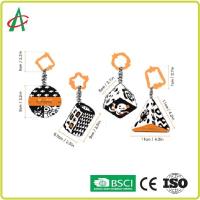 China High Contrast Shape Sets Baby Toy, Car Seat Baby Stroller Plush Rattle Rings Hanging Toy for sale