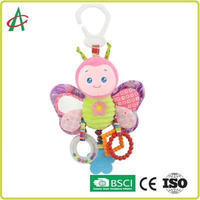 China Bee Baby Plush Rattle Multi Functional Easy Cleaning for sale