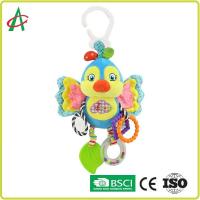 China Yellow Duck Baby Plush Rattle 8x25cm For Girls And Boys for sale