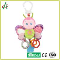 China Yellow Duck Baby Plush Rattle 8x25cm For Girls And Boys for sale
