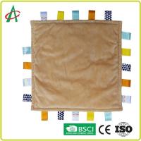 China 3.2 Pounds Newborn Comforter Toy 12x12 Inches Printing Tag Blanket for sale