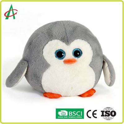 China Round Penguin 25cm Baby Animal Plush Toys Super Soft Fabric CPSC certificate for sale