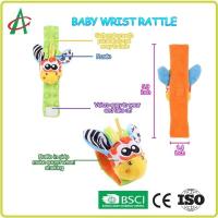 China 3.36 Ounces Baby Plush Rattle , ASTM Foot And Wrist Rattles for sale
