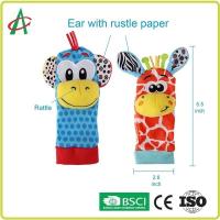 China 3.36 Ounces Baby Plush Rattle , ASTM Foot And Wrist Rattles for sale