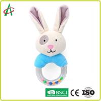 China Rabbit 21x8.5cm Baby Plush Rattle 100 polyester CE Certification for sale