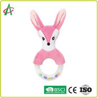 China Rabbit 21x8.5cm Baby Plush Rattle 100 polyester CE Certification for sale