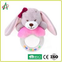China CE Baby Bear Rattle , 21cmx8.5cm Stuffed Animal Rattle for sale