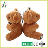 China 8cm Plush Teddy Bear Handcraft With Metal Keyring BSCI certificate for sale