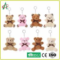 China 8cm Plush Teddy Bear Handcraft With Metal Keyring BSCI certificate for sale
