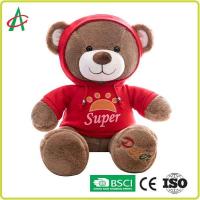 China CE 30cm Plush Teddy Bear Reinforced Stitching With Hoodie for sale