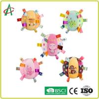 China 6 Inches Baby Plush Rattle , Multicolor Tag Rattle Ball for sale