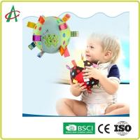 China 6 Inches Baby Plush Rattle , Multicolor Tag Rattle Ball for sale