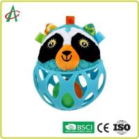 China Food Grade L14cm Baby Plush Rattle Hand Fine Movement Training for sale