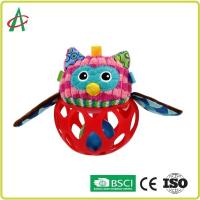 China Food Grade L14cm Baby Plush Rattle Hand Fine Movement Training for sale
