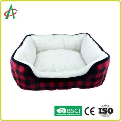 China Rectangle Fluffy Dog Blanket , CPSC Soft Pet Bed With Anti Slip Bottom for sale