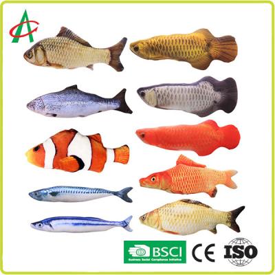 China Simulate ISO9001 Pet Plush Toy , Fish Chew Toy 30X13X5cm for sale