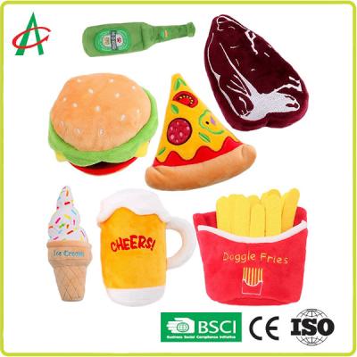 China Bite Squeaky Pet Plush Toy Durable polyester fabric EN71 Standard for sale