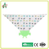 China CE Modern Baby Bandana Bibs 100% Cotton Silicon With Teether for sale