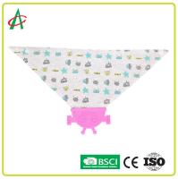 China CE Modern Baby Bandana Bibs 100% Cotton Silicon With Teether for sale