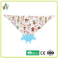 China CE Modern Baby Bandana Bibs 100% Cotton Silicon With Teether for sale