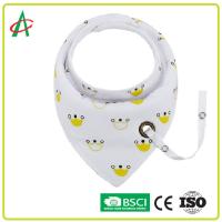 China 100% Cotton Newborn Baby Bibs 34x31CM With Pacifier Clip Adjustable for sale