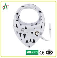 China 100% Cotton Newborn Baby Bibs 34x31CM With Pacifier Clip Adjustable for sale