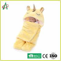 China Flannel Unicorn Pillow Sleeping Bag 65x75cm With Velcro For Babies for sale