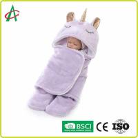 China Flannel Unicorn Pillow Sleeping Bag 65x75cm With Velcro For Babies for sale