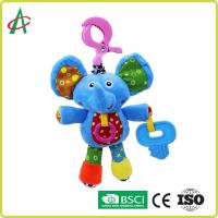 China Lion 15cm Baby Plush Rattle With Chewing Teethers for sale