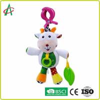 China Lion 15cm Baby Plush Rattle With Chewing Teethers for sale