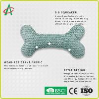 China ISO9001 Pet Plush Toy Bone Shaped 15cm*5.5cm With Squeaker for sale