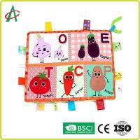 China BSCI 29.7x21cm Baby Comforter Toy ultra soft plush Fruit And Animal Printing for sale