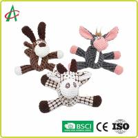 China Durable Pet Interactive Squeaky Toy Donkey Plush Pet Toys For Puppy And Medium Dogs for sale
