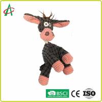 China Durable Pet Interactive Squeaky Toy Donkey Plush Pet Toys For Puppy And Medium Dogs for sale