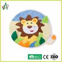China Washable Round Lions Plush Baby Mat Newborn Tummy Time Gym Mat for sale