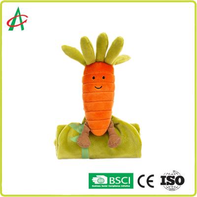 China Male And Female Baby Carrot Comfort Blanket Plush Soft Saliva Towel Toy for sale